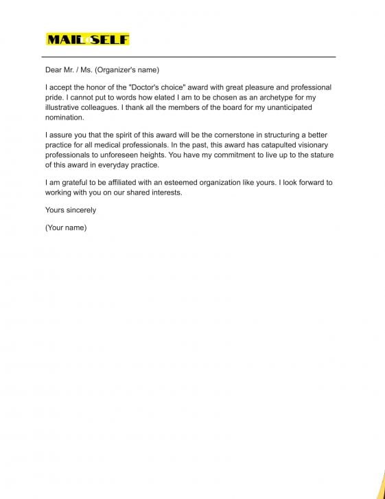 Thank You Letter For Receiving an Award: How To, Templates & Examples ...