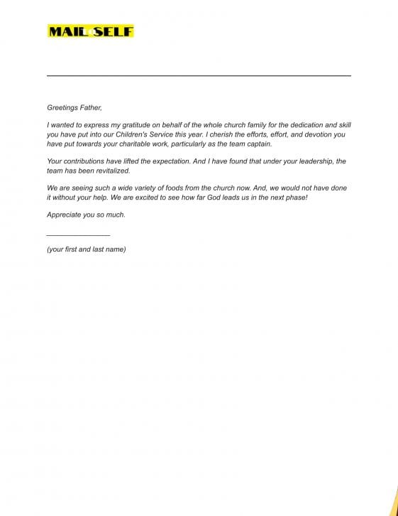 Thank You Letter To A Church Congregation: How To, Templates & Examples ...