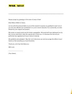 Thank You Letter To A Church Congregation: How To, Templates & Examples ...