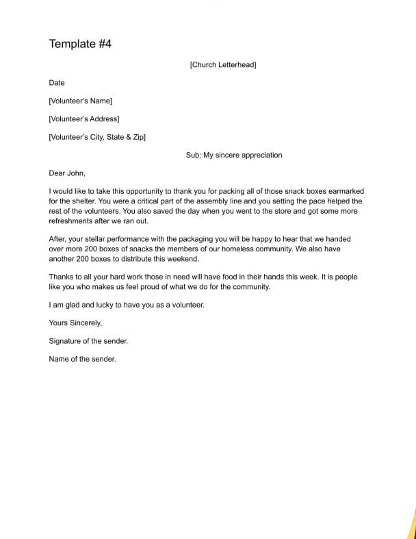 Thank You Letter To Church Volunteers: How To, Templates & Examples ...
