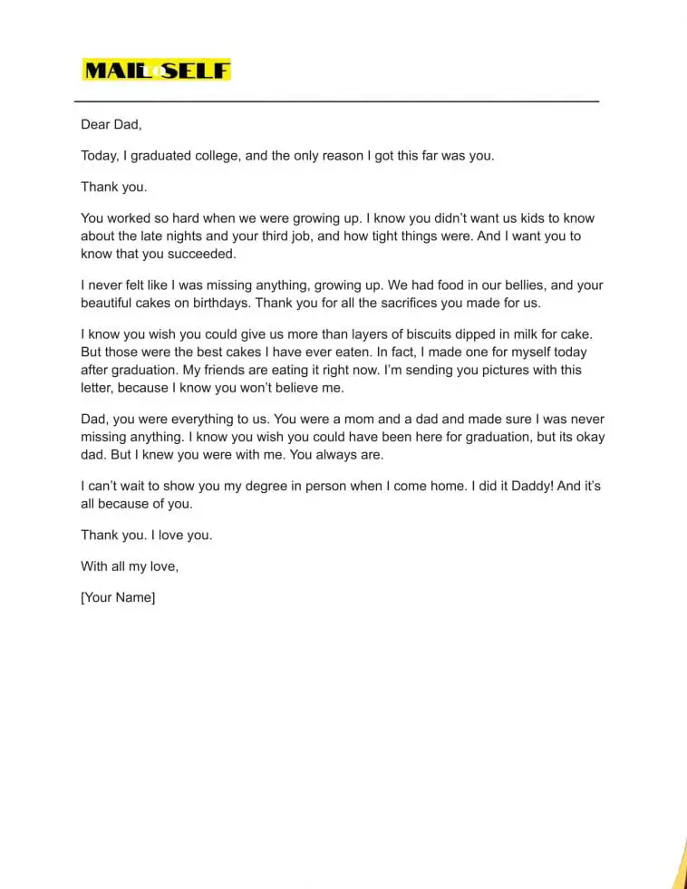 Thank You Letter To Dad: How To, Templates & Examples | Mail To Self