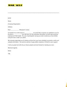 Thank You Letter To Guest Speaker: How To, Templates & Examples | Mail ...