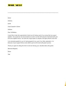 Thank You Letter To Guest Speaker: How To, Templates & Examples | Mail ...