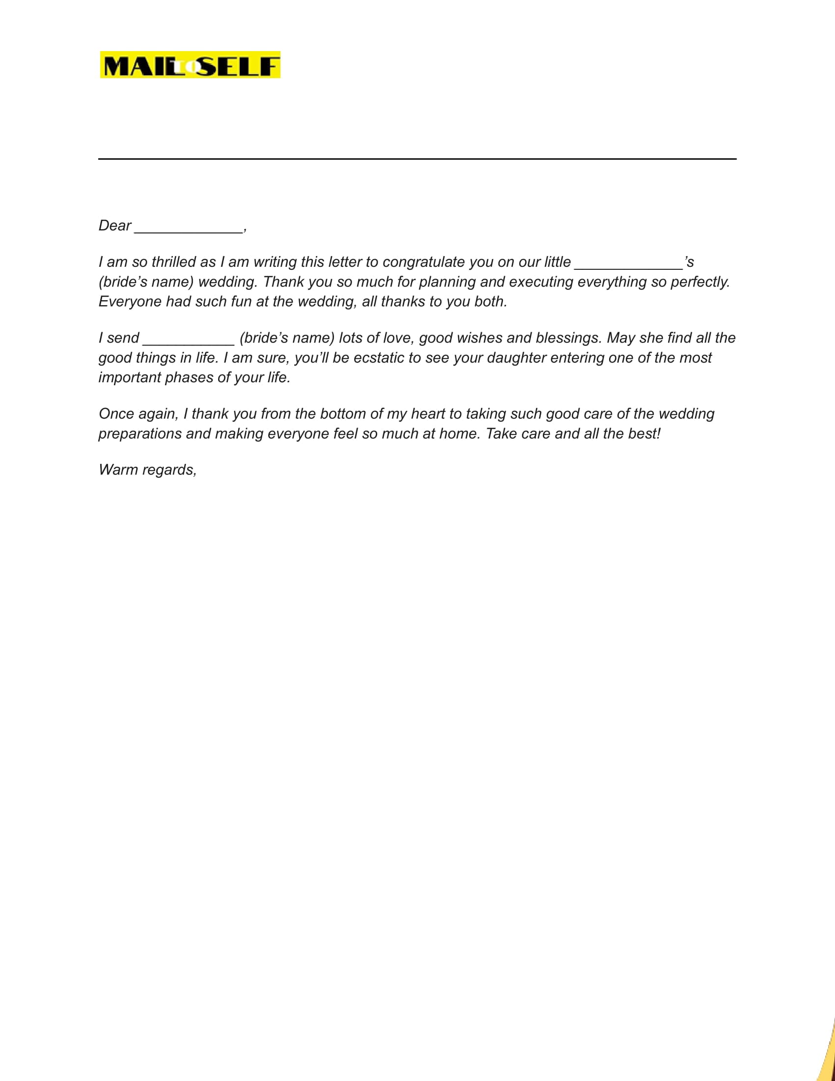 Thank You Letter To Parents of the Bride: How To, Templates & Examples ...