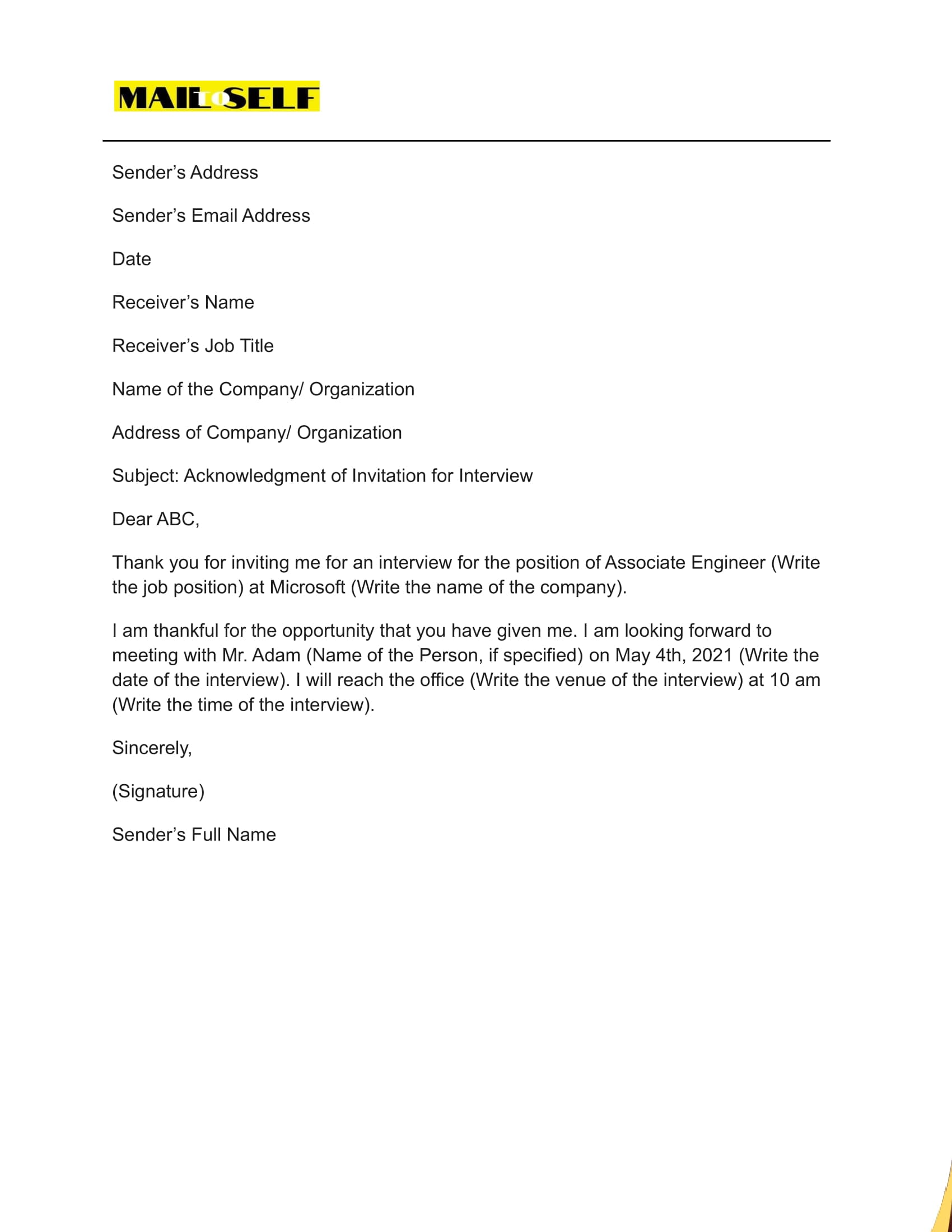 Thank You Letter for Invitation: How to, Templates & Examples | Mail To ...