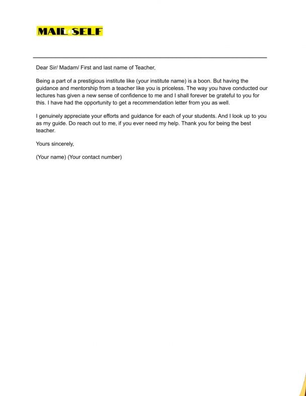 Thank You Letter for Student: How To, Templates & Examples | Mail To Self