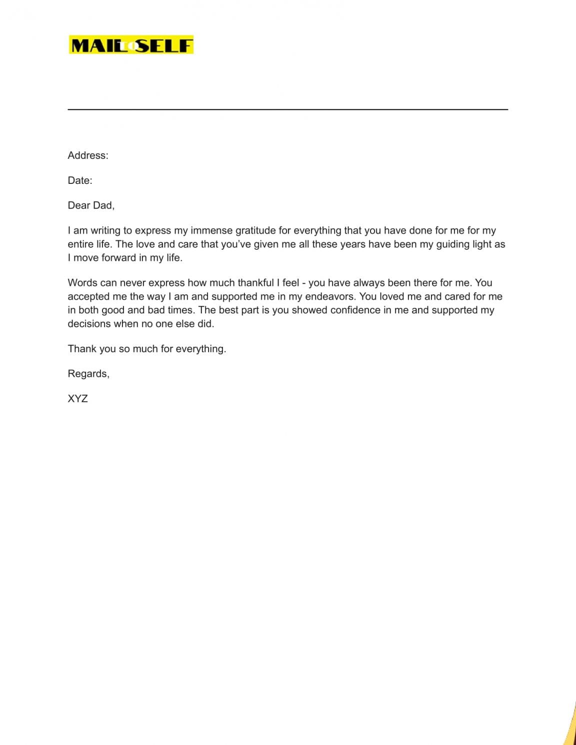 Thank You Letter to Dad from Son: How To, Templates & Examples | Mail ...