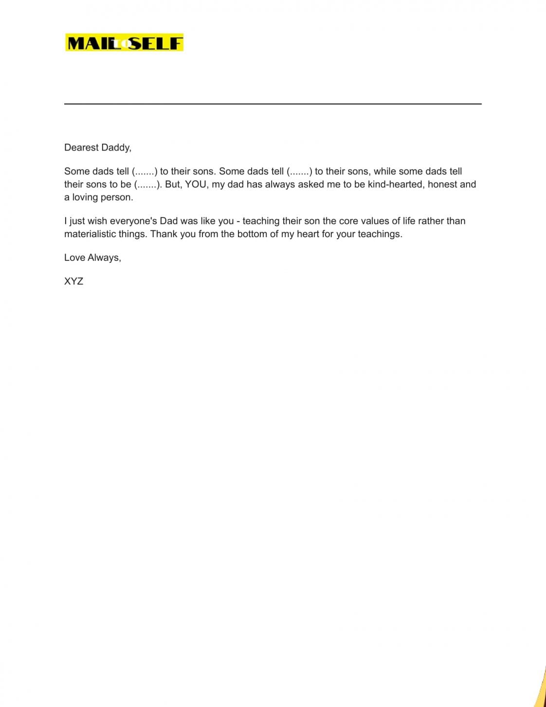 Thank You Letter to Dad from Son: How To, Templates & Examples | Mail ...