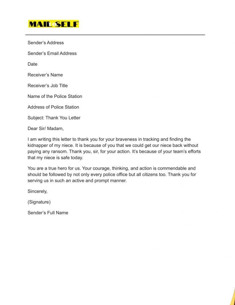 Thank You Letter to Police Officer: How to, Templates & Examples | Mail ...