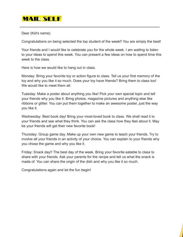 Top Student of the Week For Schools: How To, Templates & Examples ...