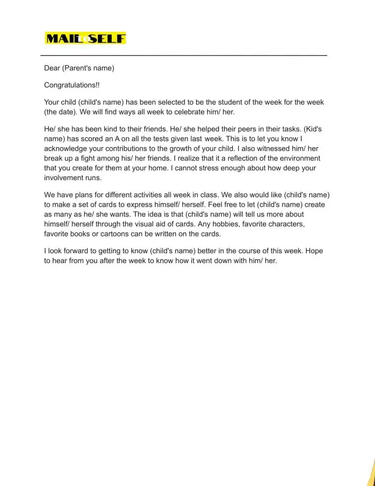 Top Student of the Week For Schools: How To, Templates & Examples ...